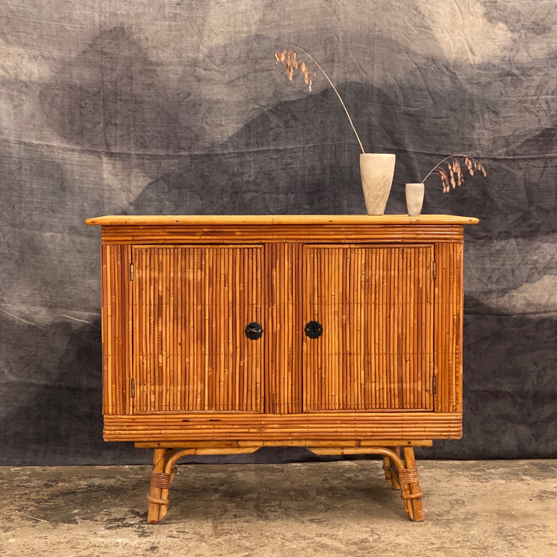 midcentury rattan buffet – Objet Vagabond