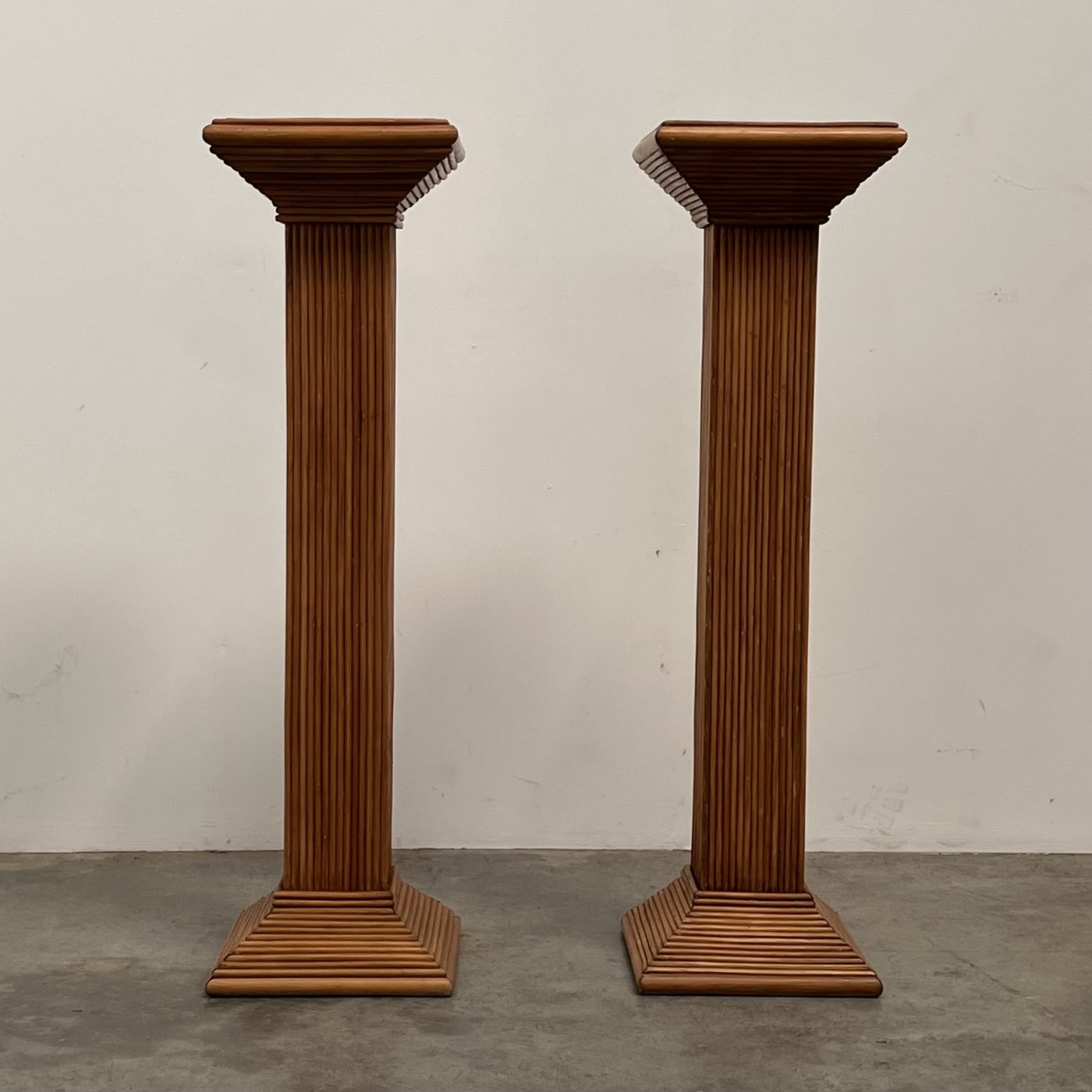 midcentury rattan columns – Objet Vagabond