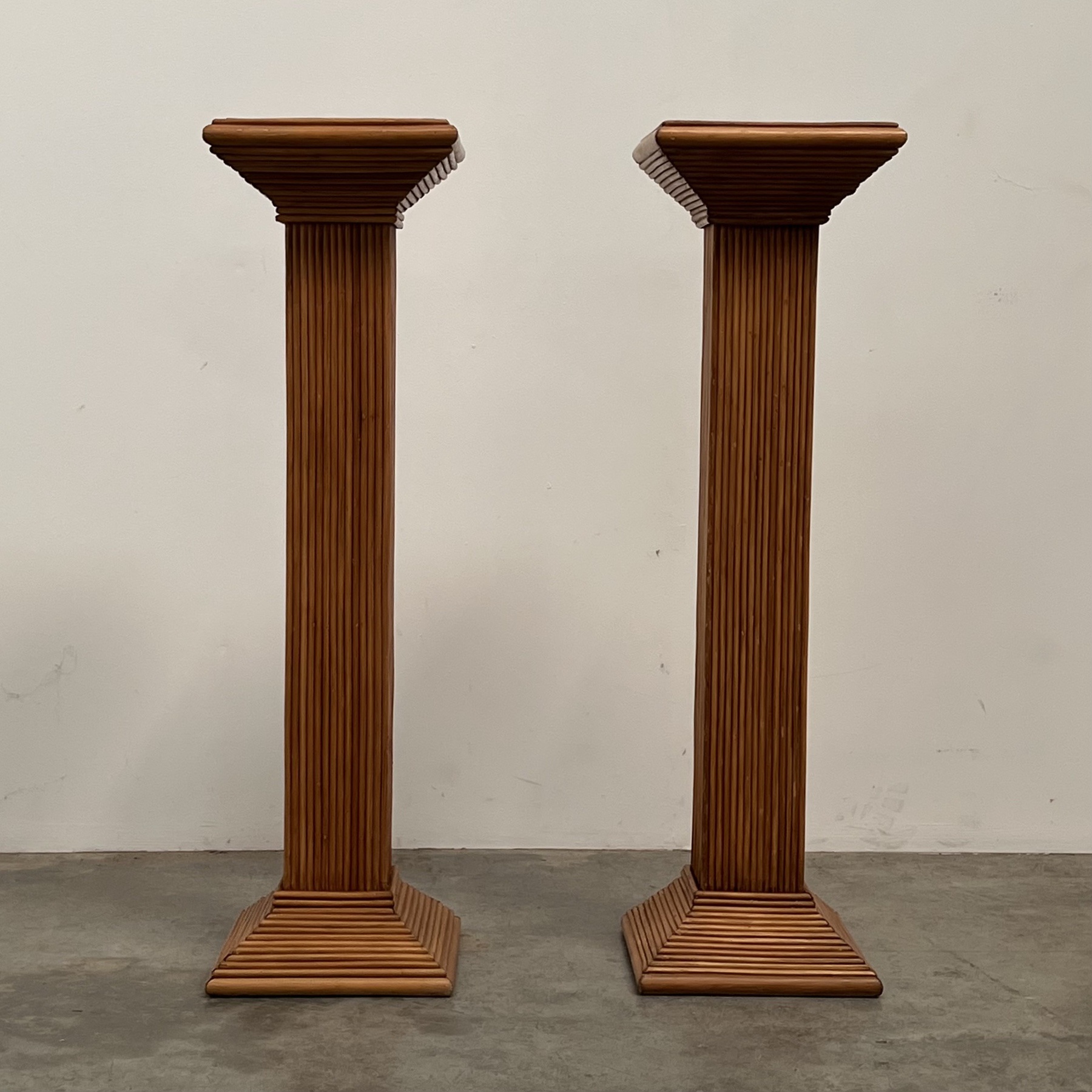 midcentury rattan columns – Objet Vagabond