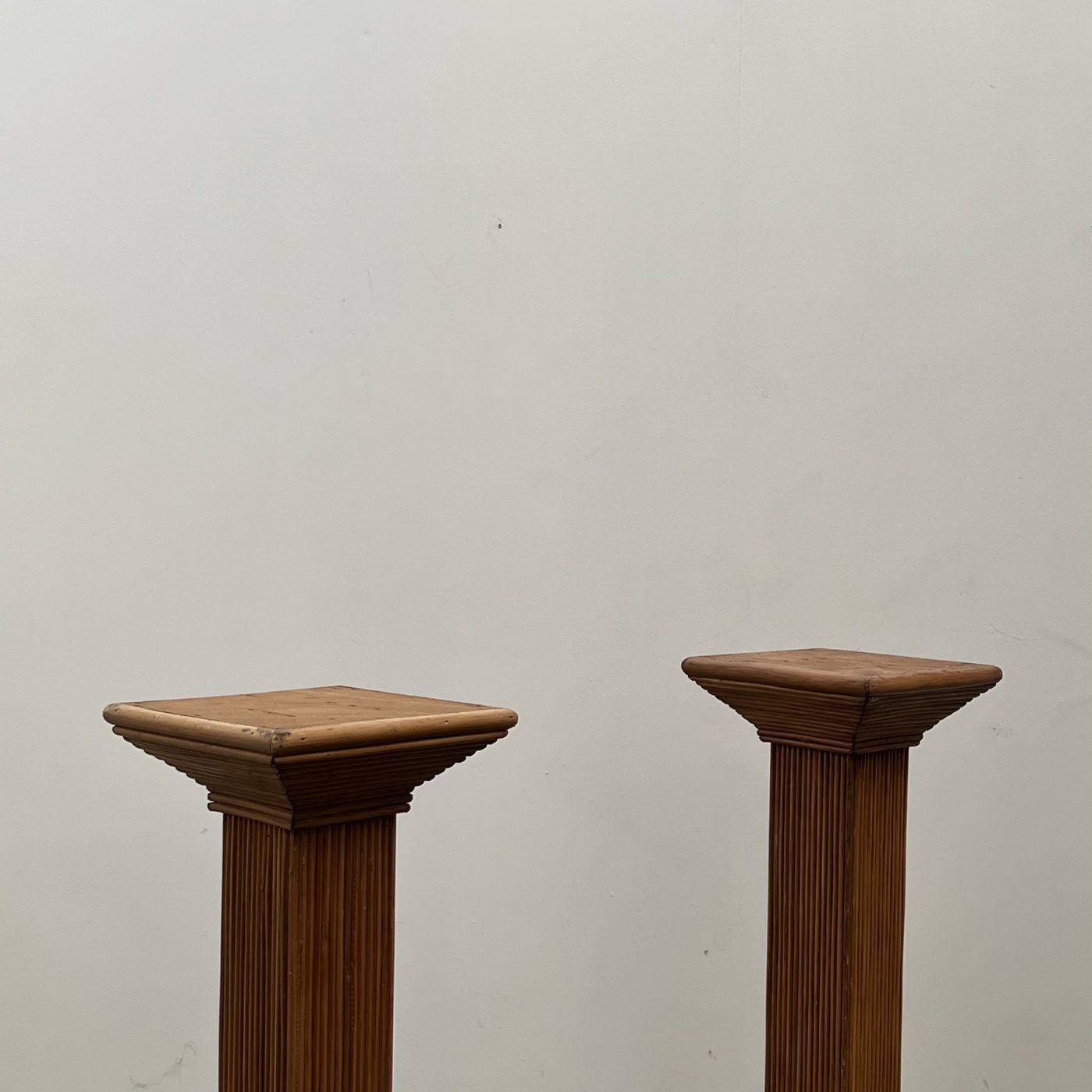 midcentury rattan columns – Objet Vagabond